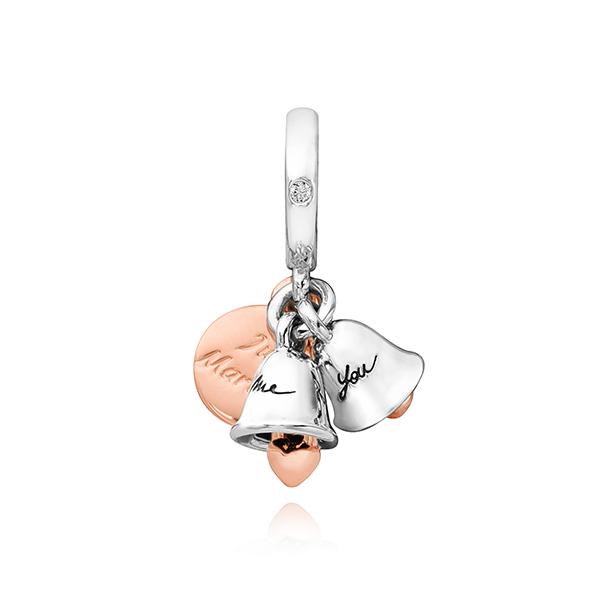 [판도라 PANDORA] 782592C01 웨딩 벨 더블 펜던트 겸 댕글 투톤 참- 이랜드몰