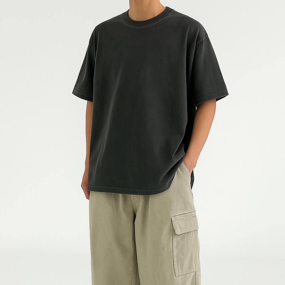 샤카웨어 7.5oz 맥스 헤비웨이트 가먼트다이 남성 여성 공용 반팔티 반팔 티셔츠 그레이 차콜 GDS21- 이랜드몰