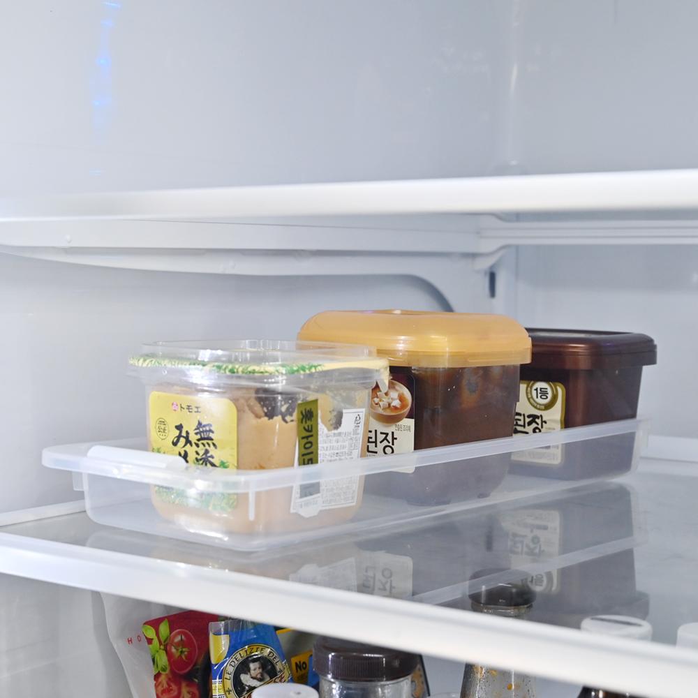 선데이 냉장고 정리 손잡이 낮은롱 바구니- KIDIKIDI
