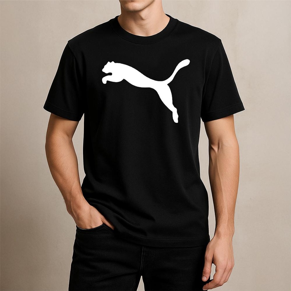 푸마 PUMA 액티브 빅로고 남성 반팔티 반팔 티셔츠 블랙 586724-01- 이랜드몰