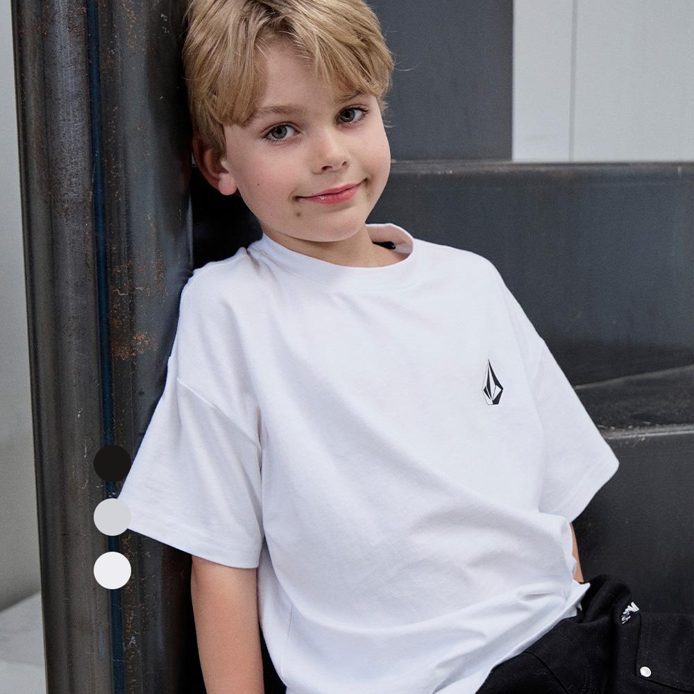 베이직 반팔 라운드 티셔츠 D5M009- KIDIKIDI