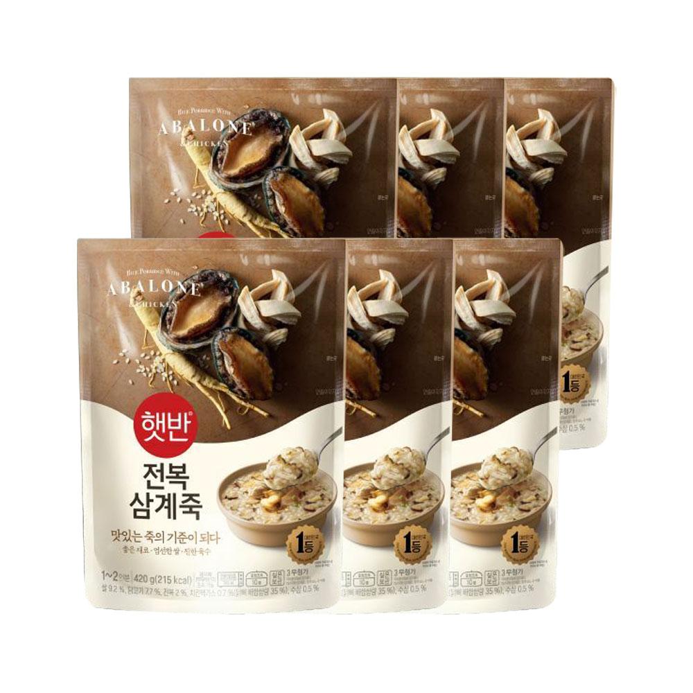 햇반죽 전복삼계죽 420g x6개- KIDIKIDI