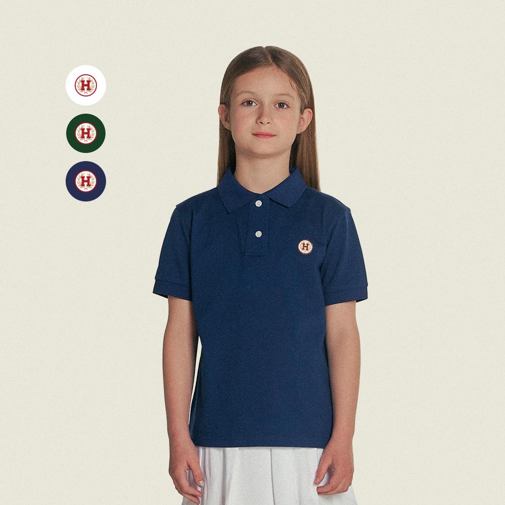 하버드키즈 3color 하버드 헤리티지 피케 티셔츠 HMTS-34108- KIDIKIDI