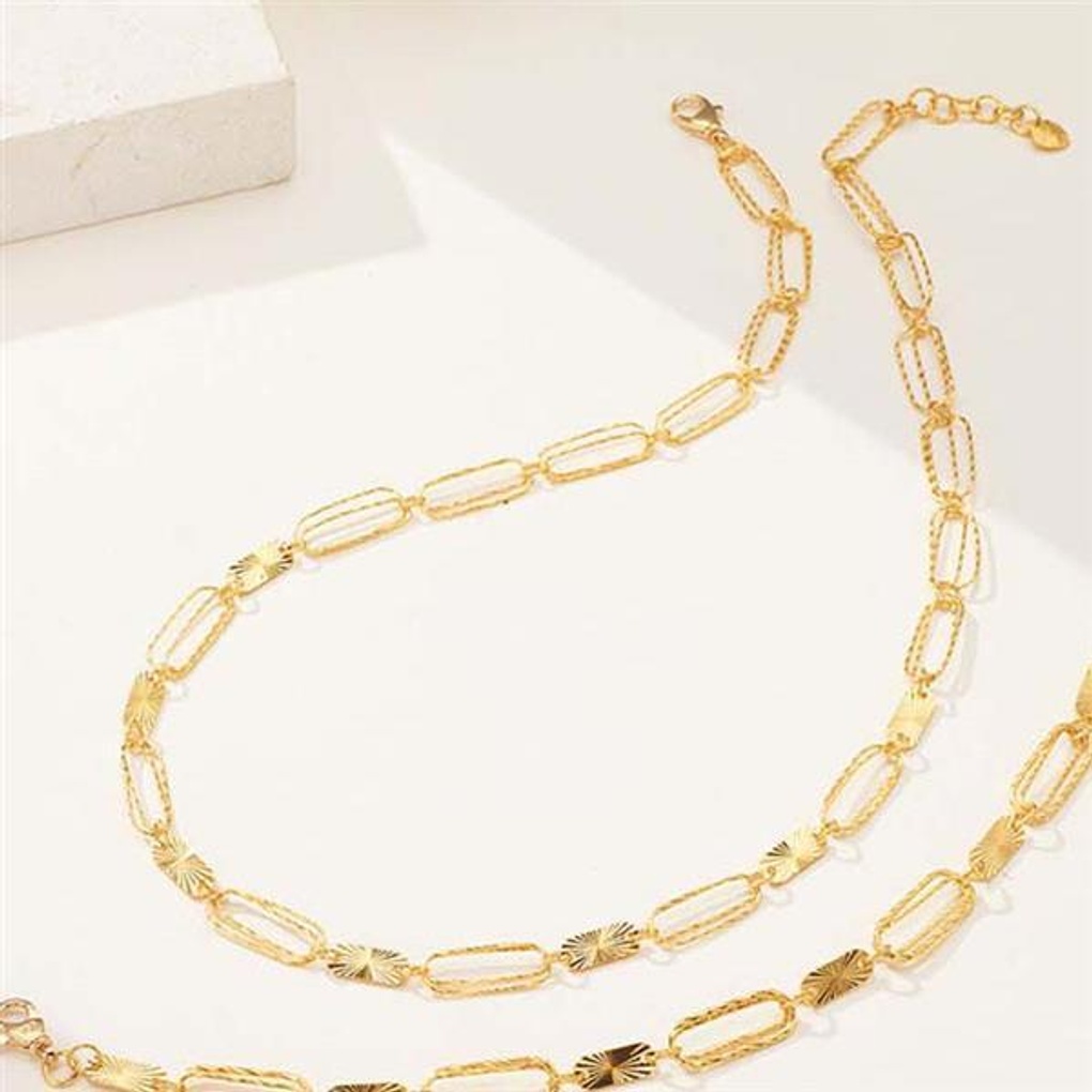 대한민국금거래소 더블 클립체인 24K 순금 목걸이 11.25g (18k장식포함)- 이랜드몰