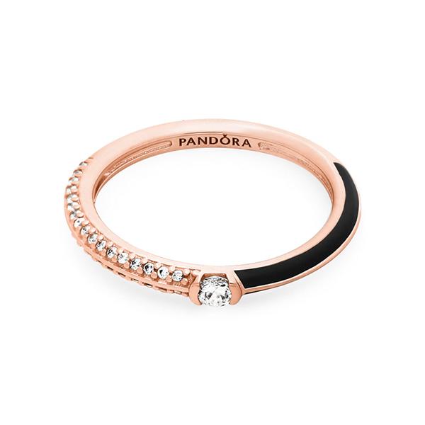 [판도라 PANDORA] 182528C01 판도라 미 파베 & 블랙 듀얼 로즈 반지- 이랜드몰