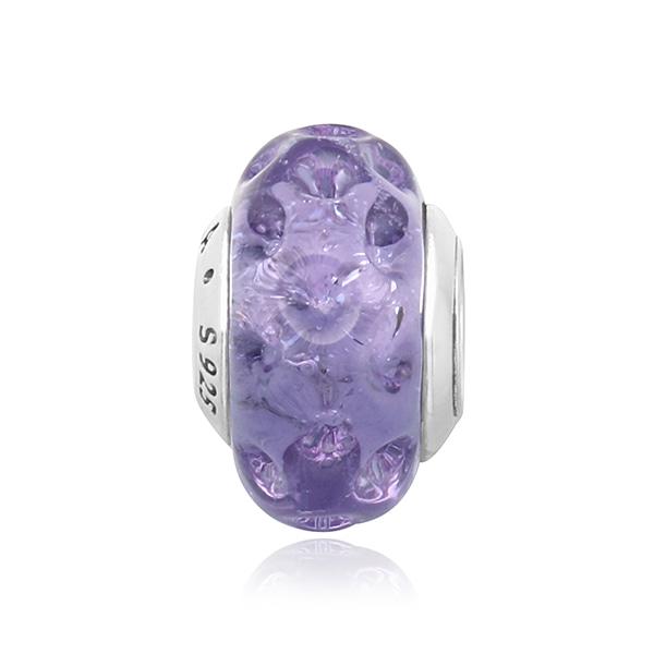 판도라 798875C00 웨이비 라벤더 글라스 무라노 실버 참- 이랜드몰