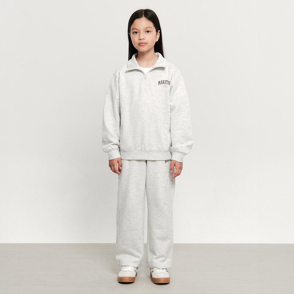 KIDS HALF ZIP-UP SWEAT SET-UP (3color)- KIDIKIDI