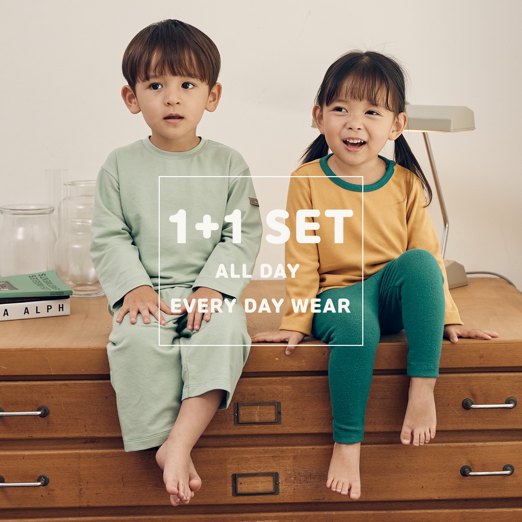 디킨 시티브리즈&라운지루즈핏 아기 실내복 1+1 SET- KIDIKIDI