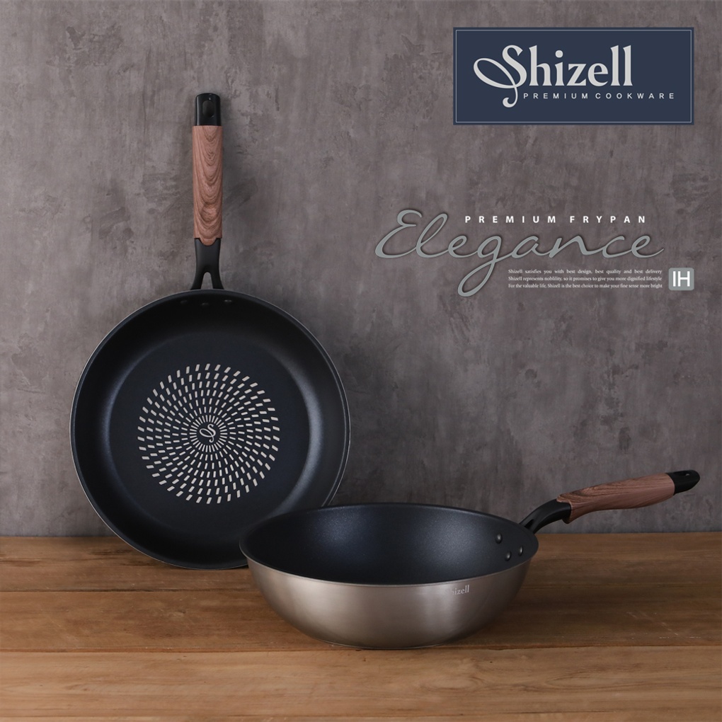 (HOT딜)[Shizell] 쉬젤 엘레강스 IH 프라이팬 2종세트- 이랜드몰