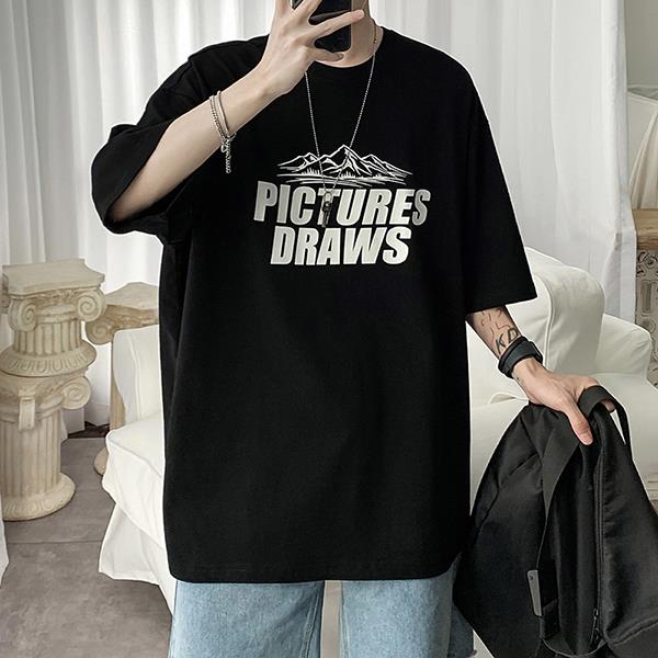 스트릿 프린팅 로고 오버핏 남성 반팔 티셔츠 IS-TS14- 이랜드몰