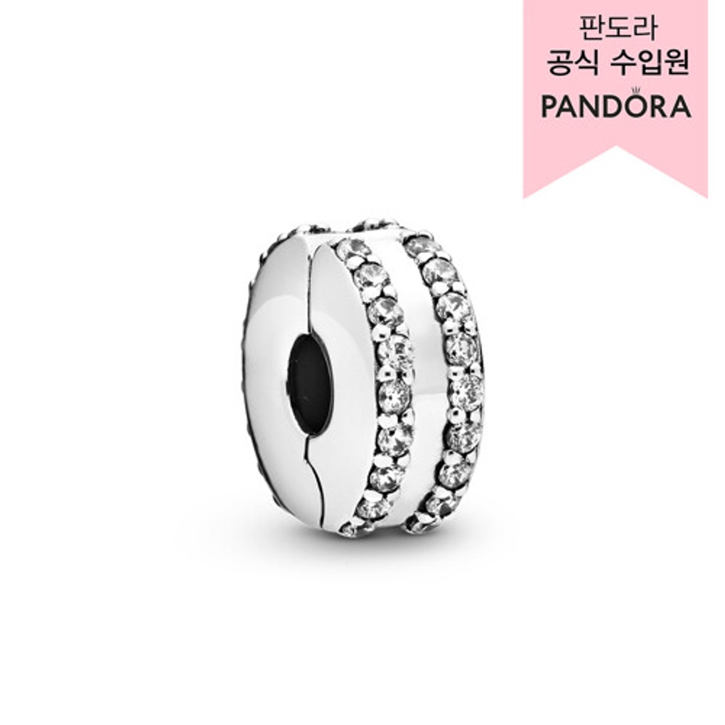 [판도라][백화점 보증서 제공] PANDORA 더블 라인드 파베 클립 _798422C01- 이랜드몰