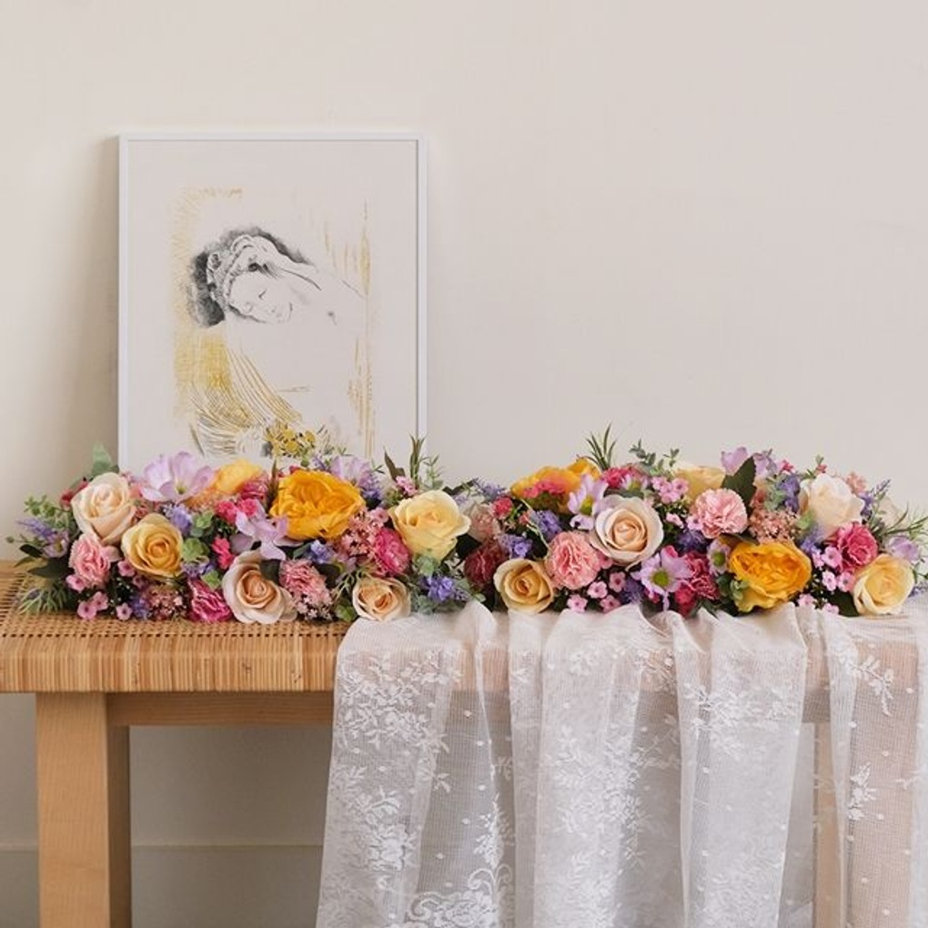 [1300k] 조화센터피스 - 비비드믹스플라워 (연장가능디자인)- 이랜드몰