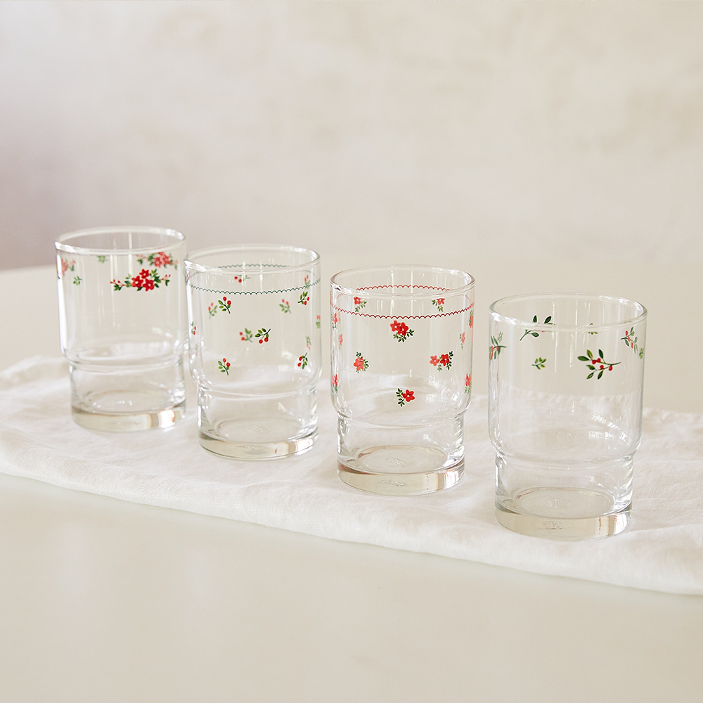 L 겨울열매 유리컵 4P SET_NK0821008- 모던하우스