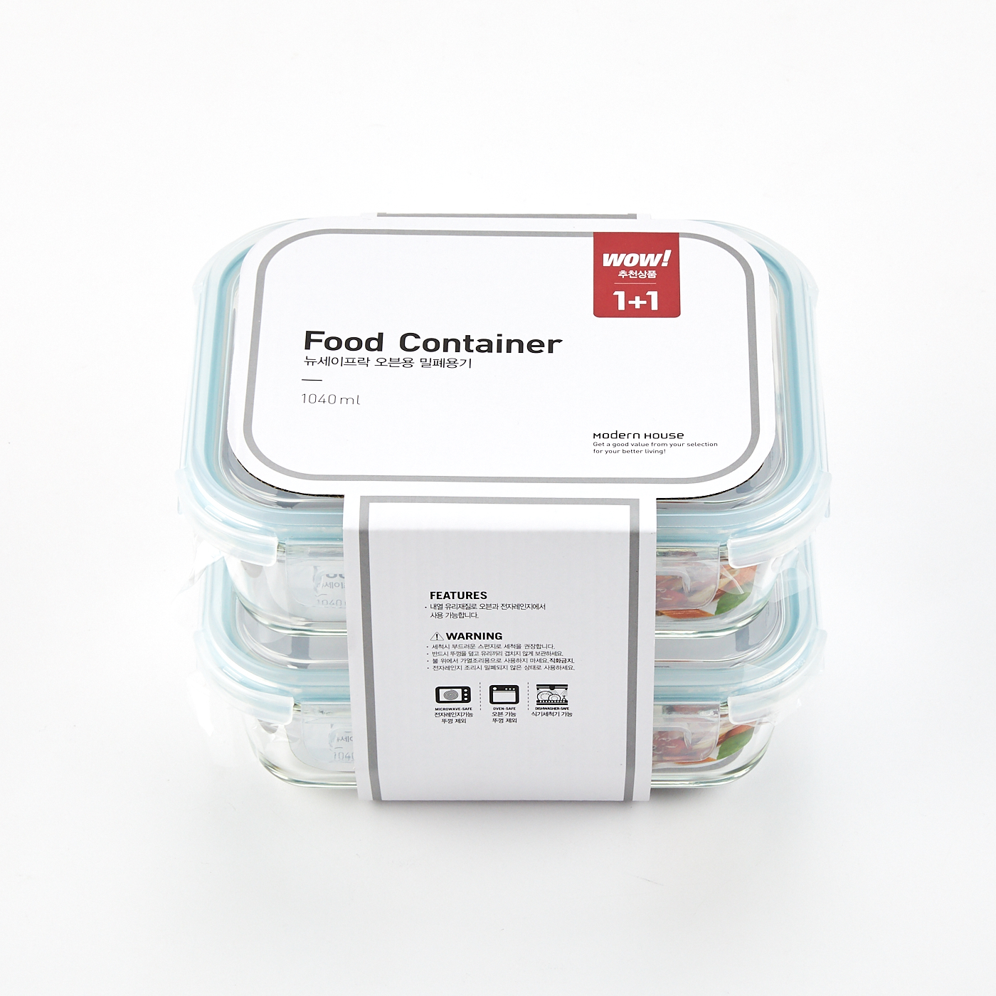 WOW 뉴세이프락 오븐용 내열유리 직사각 1040ml 1+1_KC0520012- 이랜드몰