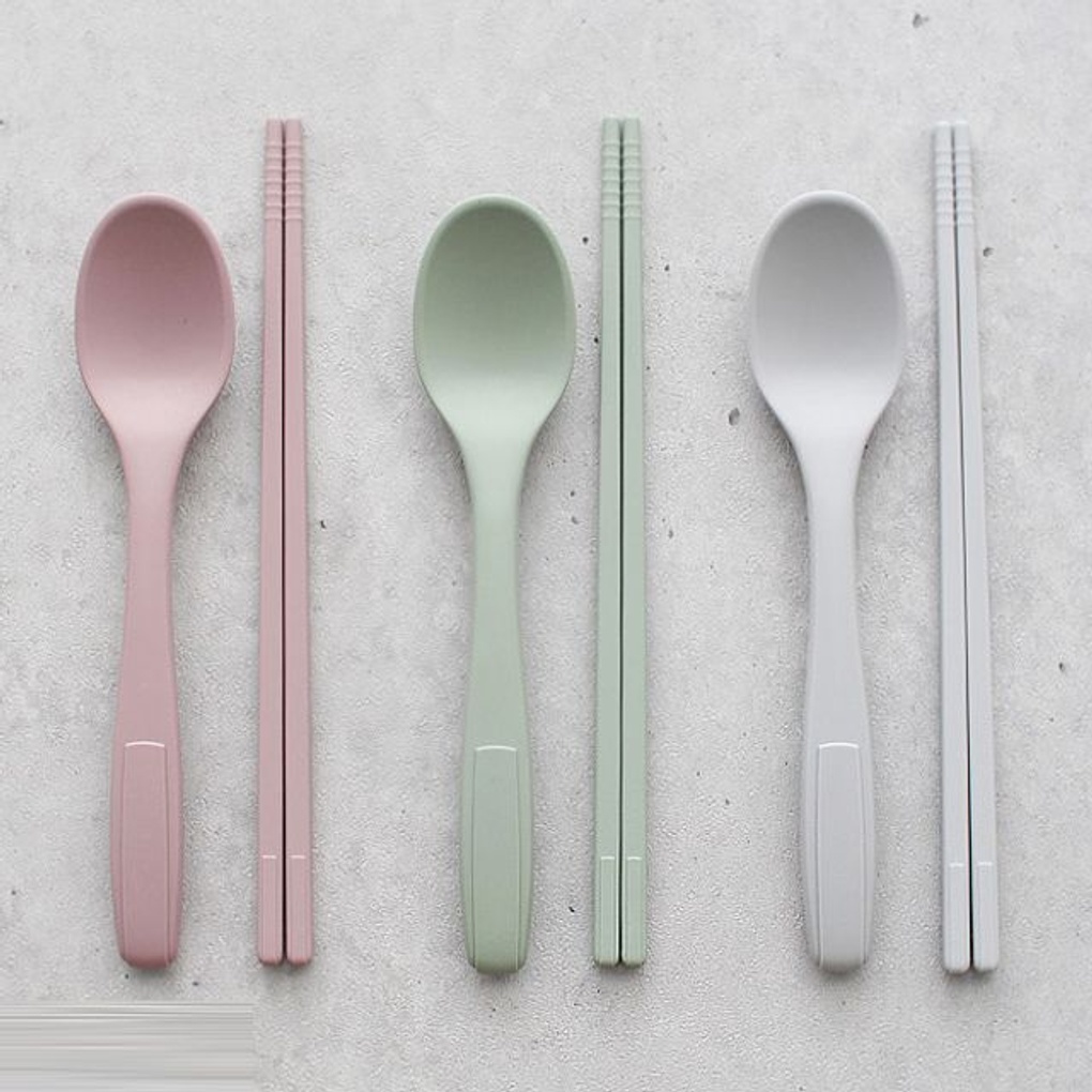 [1300k] 파스텔 실리콘 청소년 성인 수저 젓가락 세트- 이랜드몰