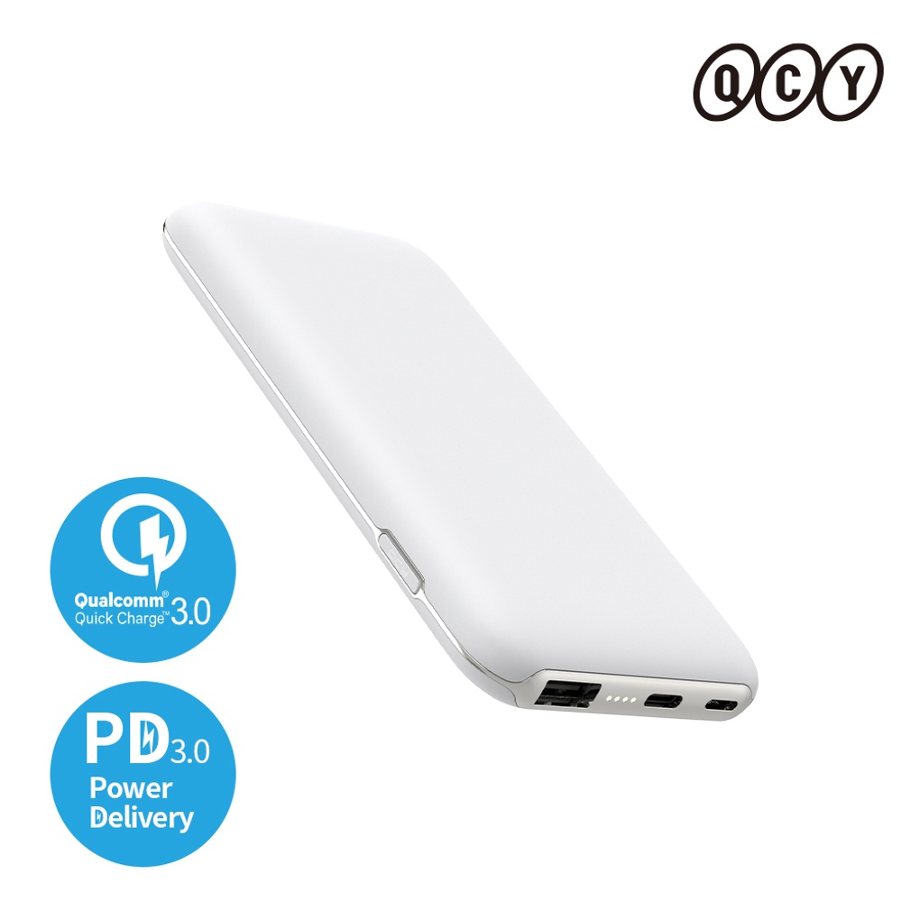 QCY PB10 보조배터리 PD+QC 18W 고속충전지원 10,000mAh 8핀 c타입- 이랜드몰