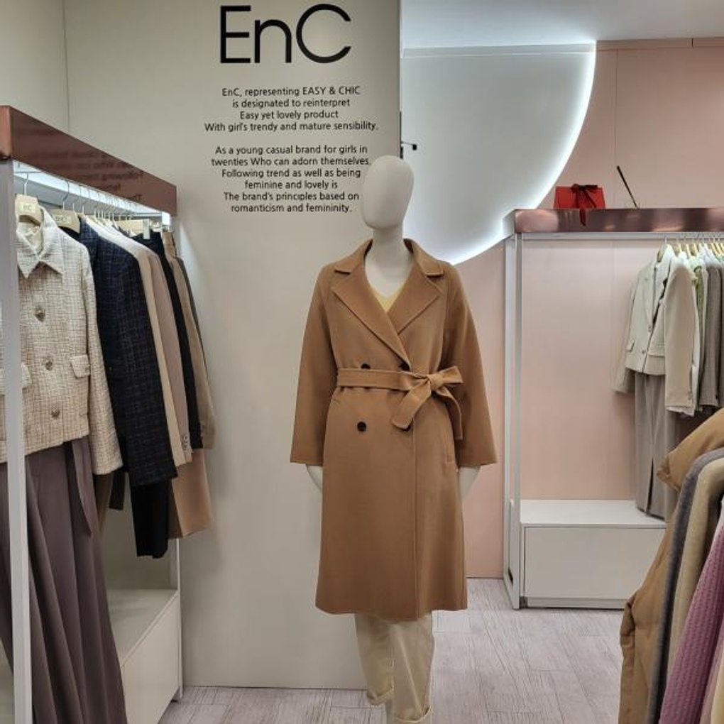 EnC 양모 캐시미어 블랜드 코트 (ENJH24T05A) NC 광명점- 이랜드몰