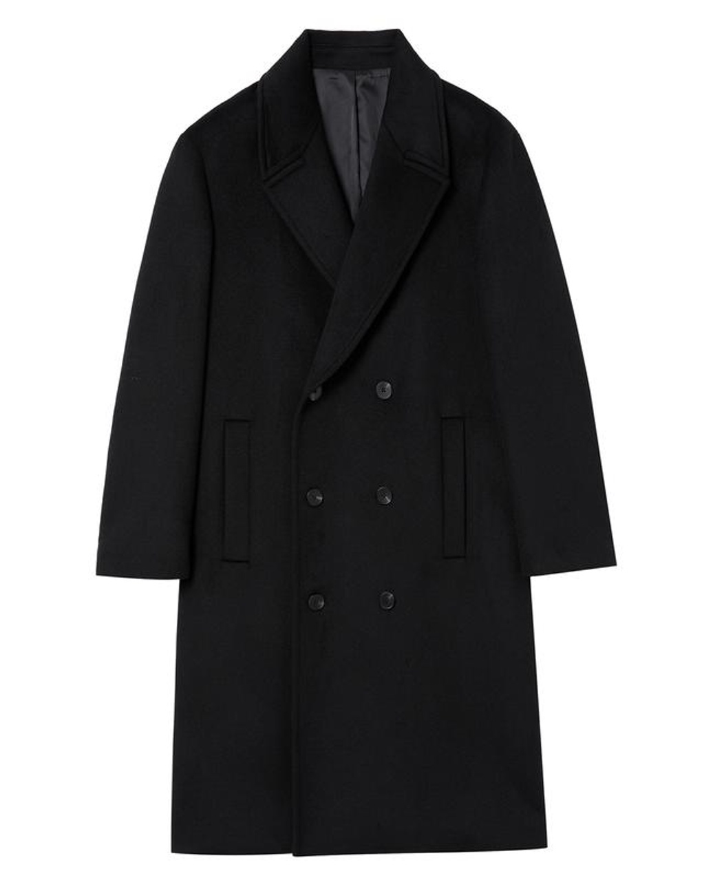 [20FW TNGT 남성]블랙 울혼방 모던 더블 롱코트_TGCO0D262BK- 이랜드몰