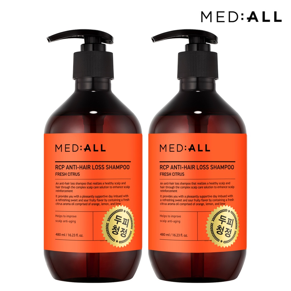메디올 두피청정 샴푸 탈모방지 비듬 각질케어 샴푸 480ml+480ml 시트러스- 이랜드몰