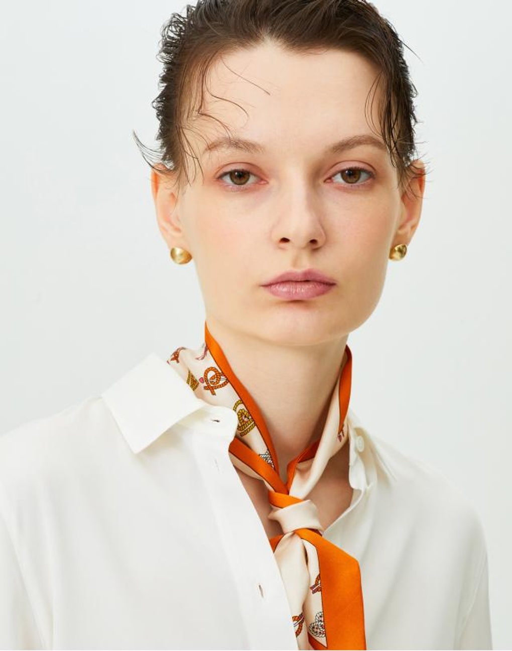 [22SS 닥스 ACC 여성]SILK100 실크 오렌지 하트로프 트윌리 스카프_DCSC2E917O2- 이랜드몰