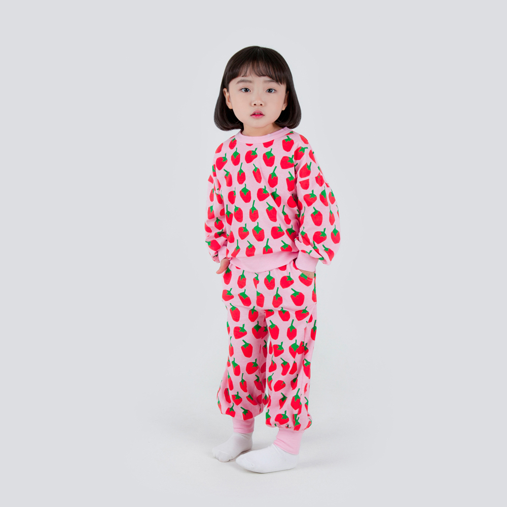 [아마도좋아] 상하복SET : 딸기- KIDIKIDI
