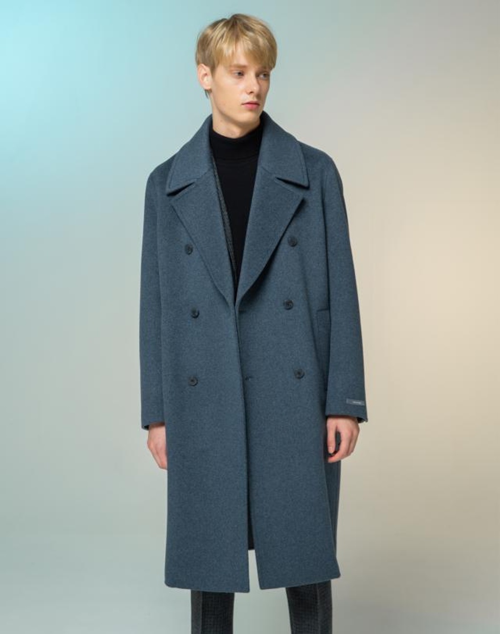 [20FW TNGT 남성]딥블루 핸드메이드 캐시미어 더블 코트_TGCO0D102B5- 이랜드몰