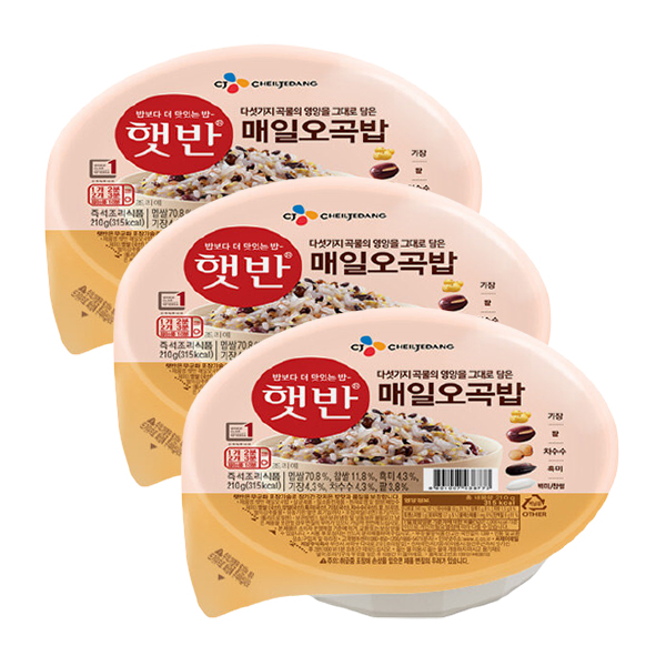 CJ햇반 매일오곡밥210g×3개- 이랜드몰