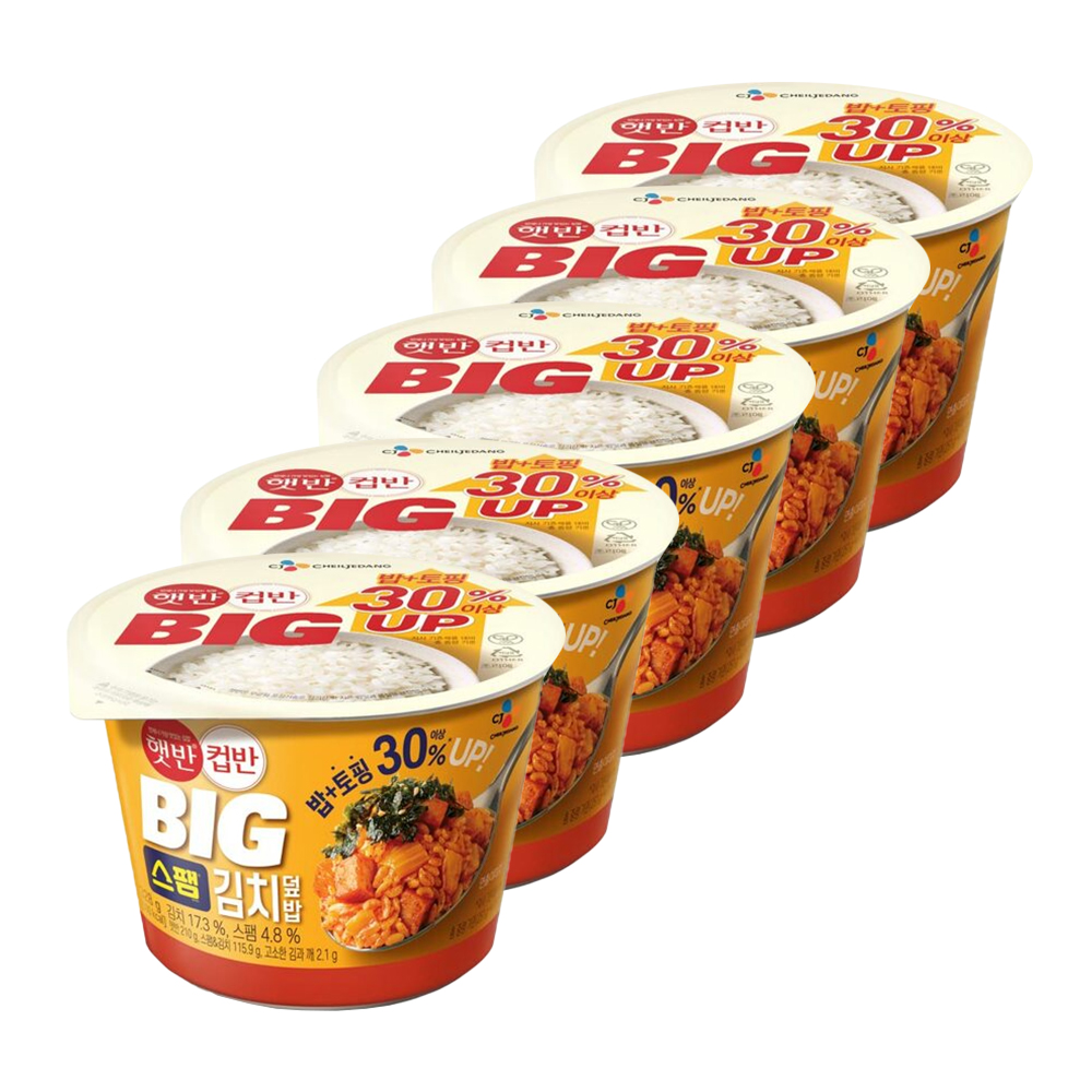[CJ제일제당] 햇반 컵반 BIG스팸김치덮밥 328g x 5개- 이랜드몰