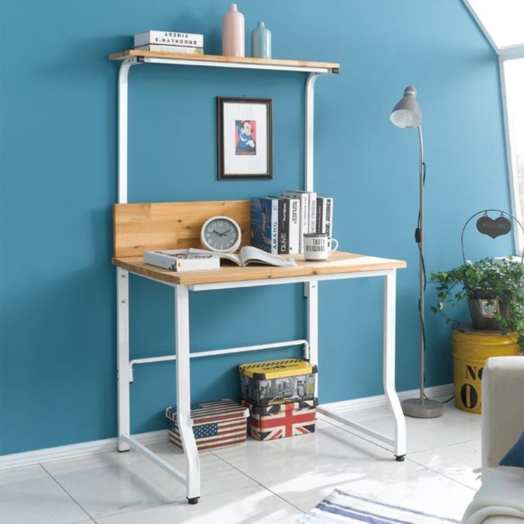 [1300k] 나르샤 소나무원목 스틸 선반책상 900- 이랜드몰