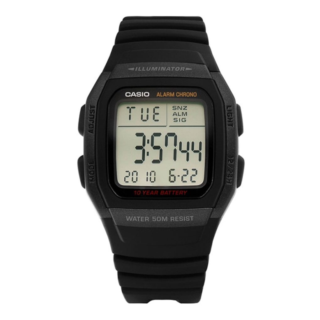 카시오 CASIO W-96H-1BVDF (W-96H-1B) 군인 전자 공용 우레탄시계 35.5X39mm- 이랜드몰