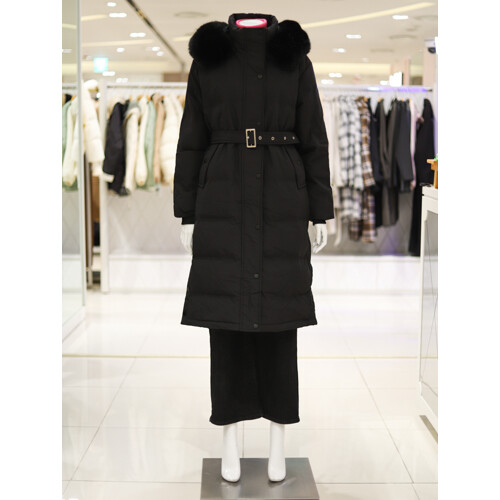 수원점_[밸리걸]벨티드 퍼후드 덕다운 롱 패딩(391390)- 이랜드몰