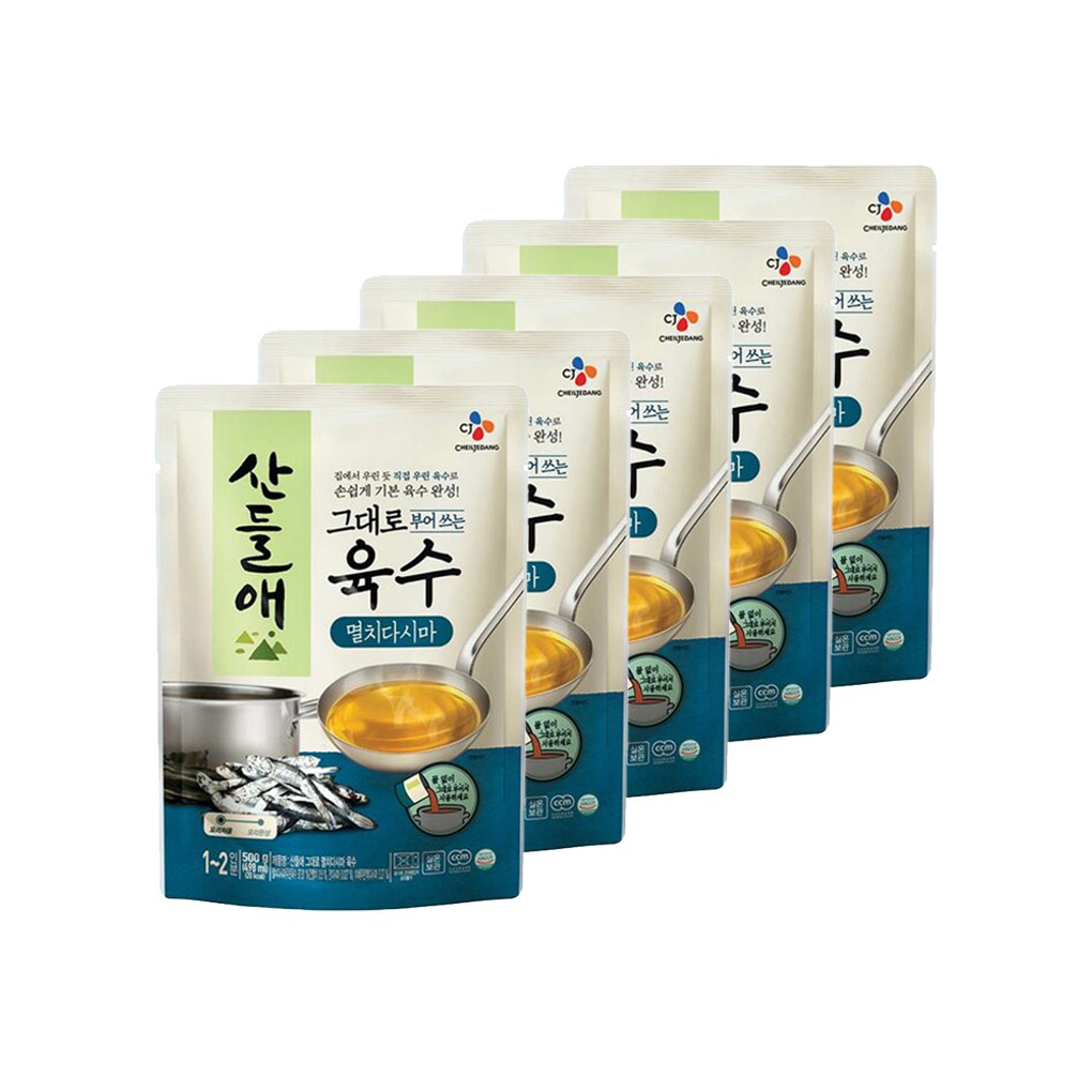 [CJ제일제당] 산들애 그대로 멸치다시마육수 500g x 5개- 이랜드몰