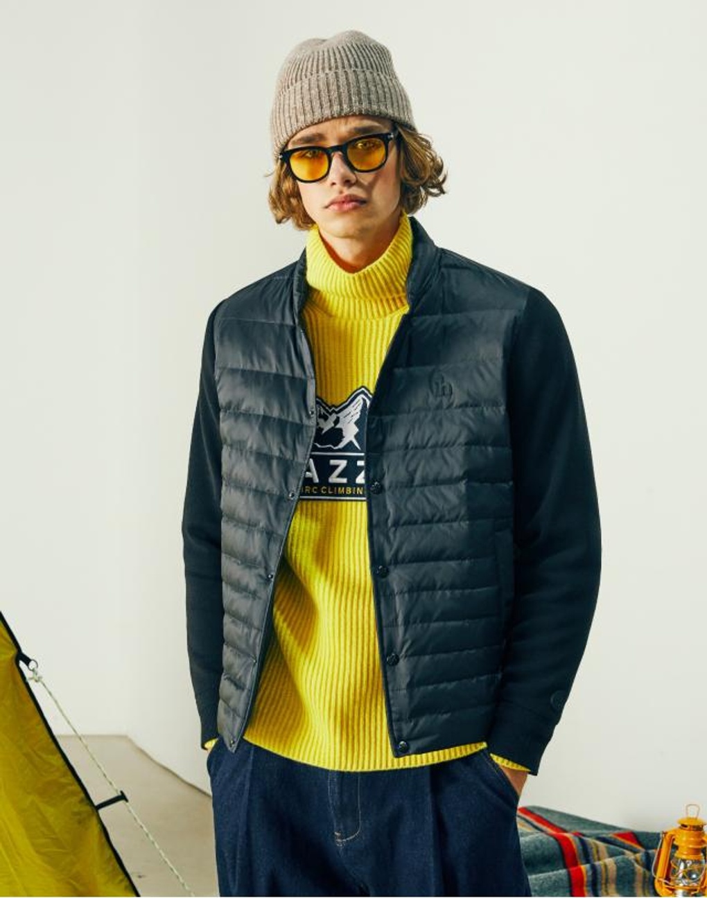 [21FW 헤지스 남성]블랙 리버서블 하이브리드 구스다운 점퍼_HZJU1D893BK- 이랜드몰