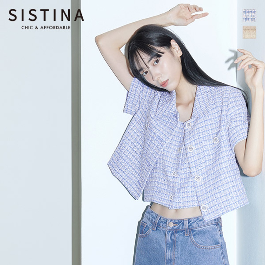 [22SS] 트위드 크롭 반팔 재킷_AWWJKM21150- 이랜드몰