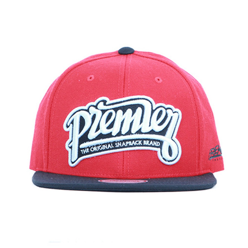 [프리미어] 스냅백 커시브 로고 레드/블랙 (P765)- 이랜드몰