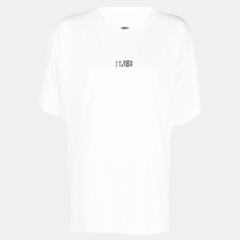 [명품]여성 MM6 마르지엘라 23SS 라벨로고 화이트 티셔츠 S52GC0267 S24..- 이랜드몰