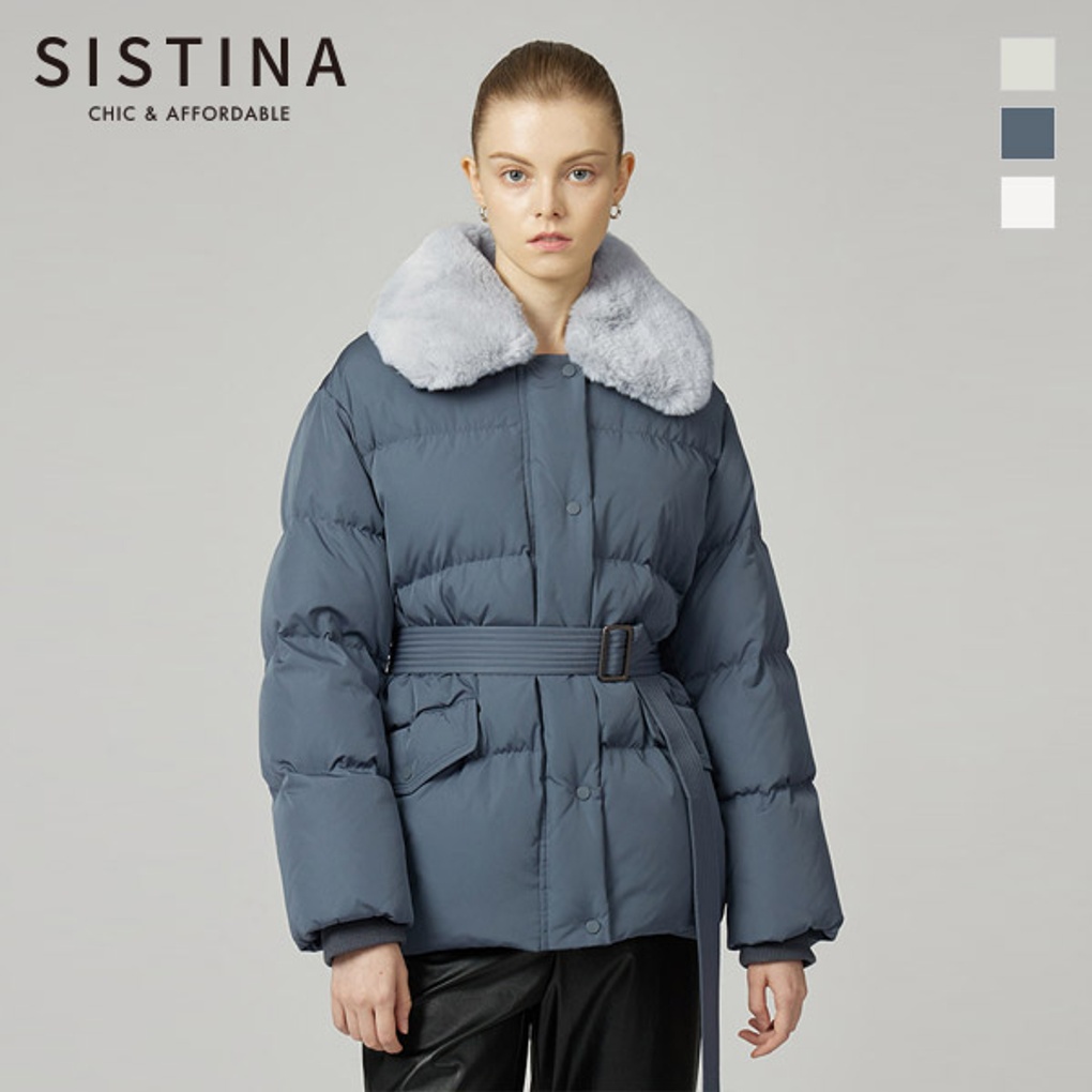 [21FW] 와이드 퍼 카라 숏 패딩_ASDJPL41550- 이랜드몰