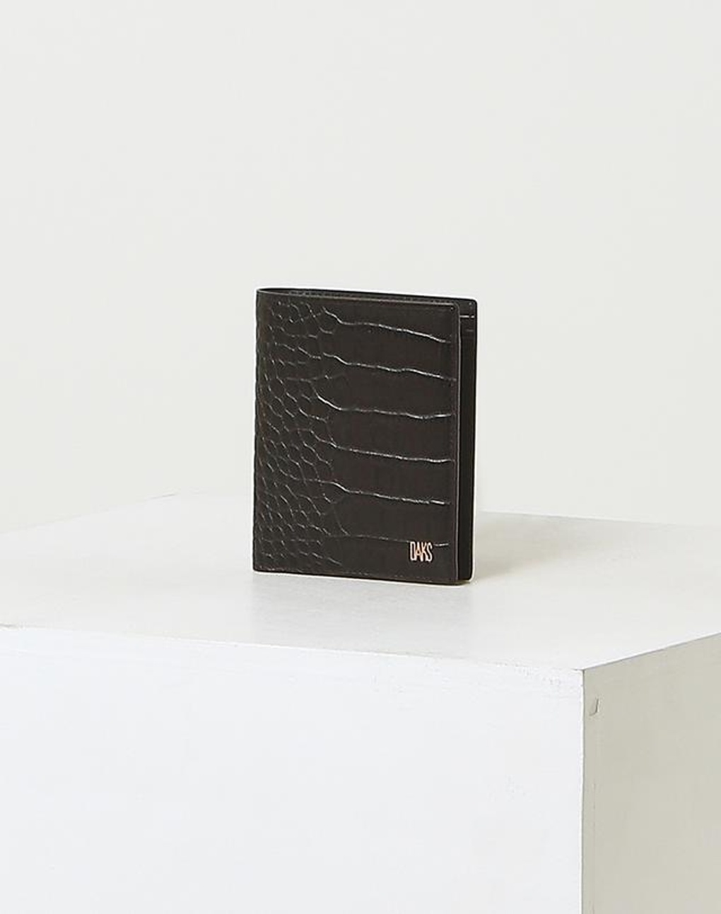 [20FW 닥스 ACC 남성]브라운 로고장식 소가죽 중지갑_WBWA0F505W3- 이랜드몰