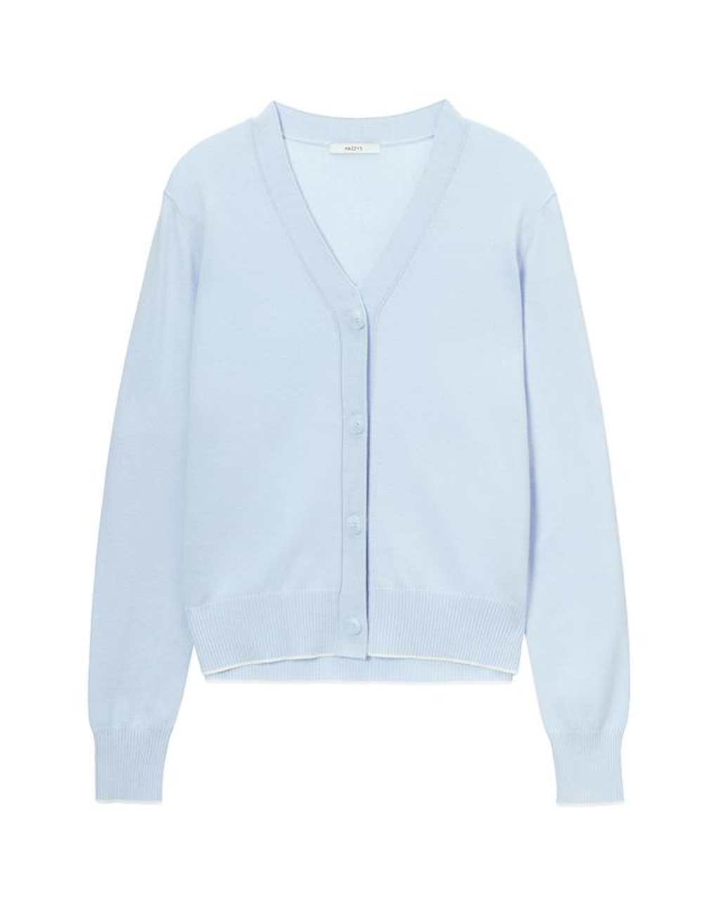 [21FW 헤지스 여성]블루 소프트 라인배색 가디건_HSSW1D771B1- 이랜드몰