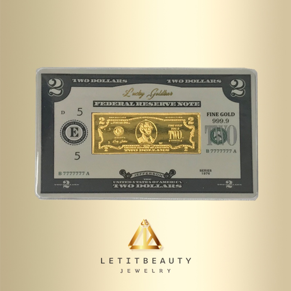 렛잇뷰티 2달러 순금바카드 화이트 순금24K 3.75g 99.9%- 이랜드몰