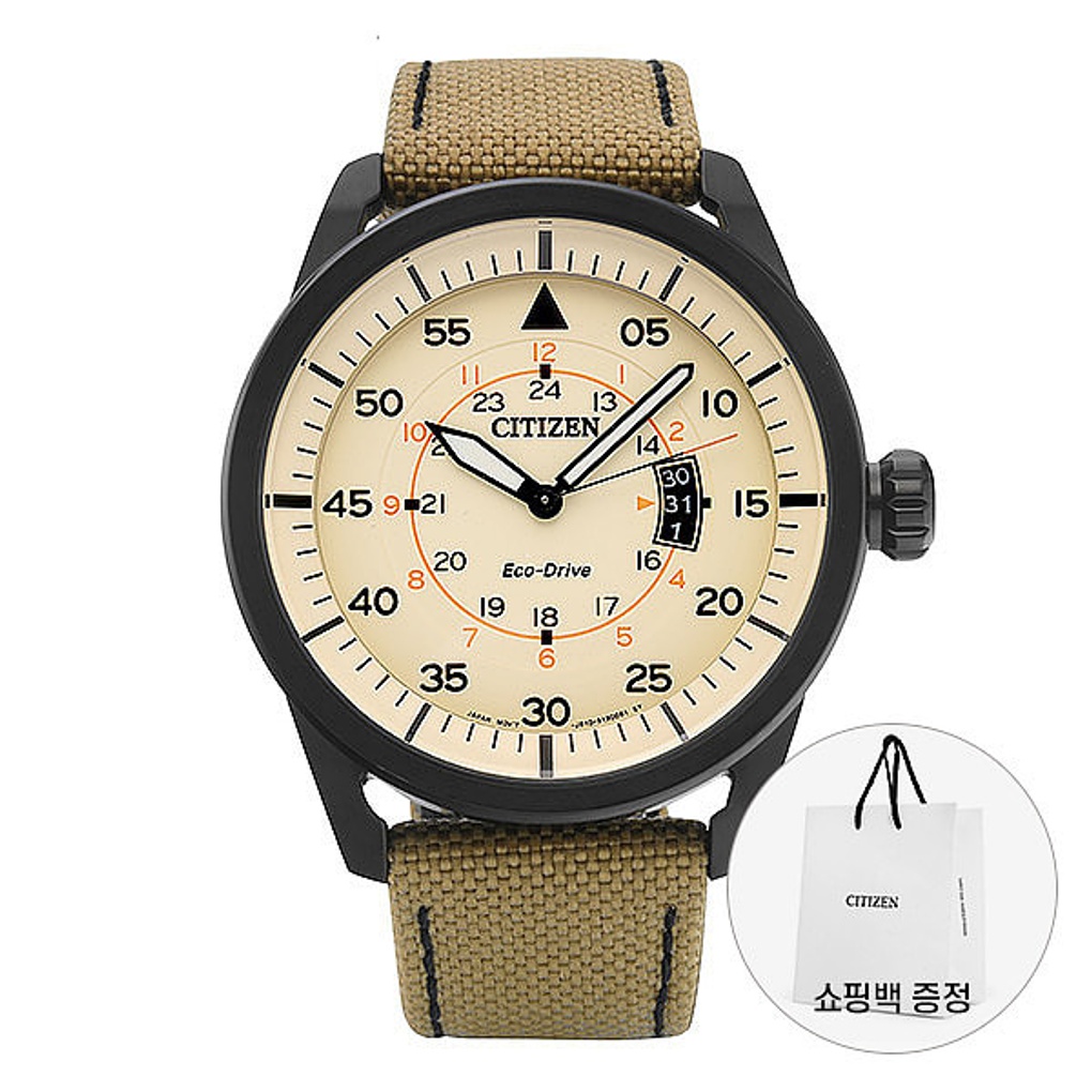 시티즌 CITIZEN AW1365-19P 에코드라이브 남성용 나토밴드 시계 45mm- 이랜드몰