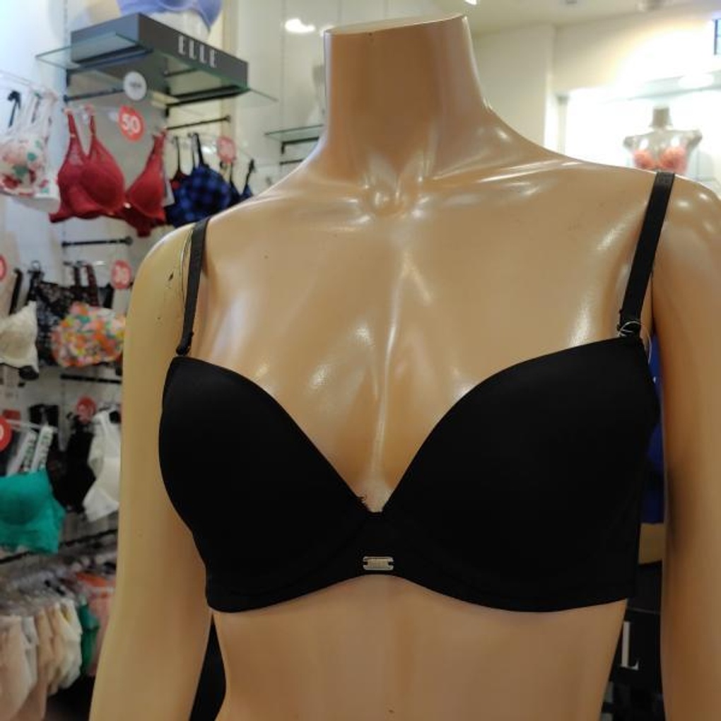 엘르이너 블랙 무지 기본 브래지어( 75A~85C 컵 ) 울산점EPB2995- 이랜드몰