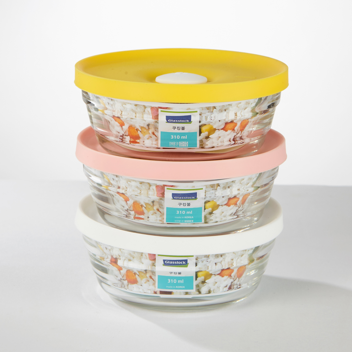 글라스락 햇밥용기 310ML 3P 세트- 모던하우스
