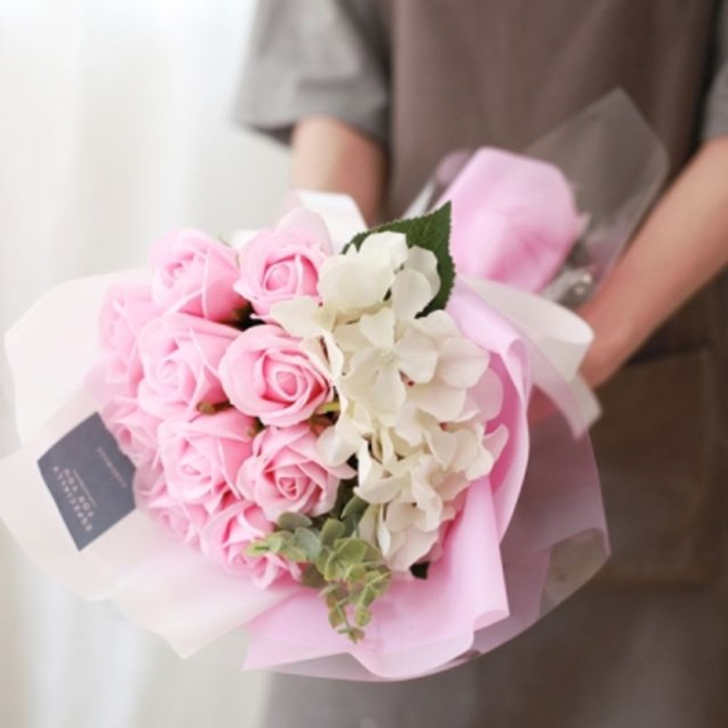 [1300k] [DIY키트] 10송이 비누장미와 수국꽃다발만들기- 이랜드몰