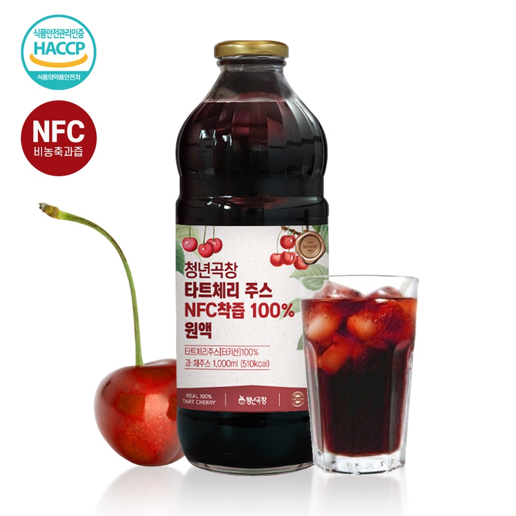 청년곡창 타트체리주스 NFC 착즙 100% 원액 1L 1000ml- 이랜드몰