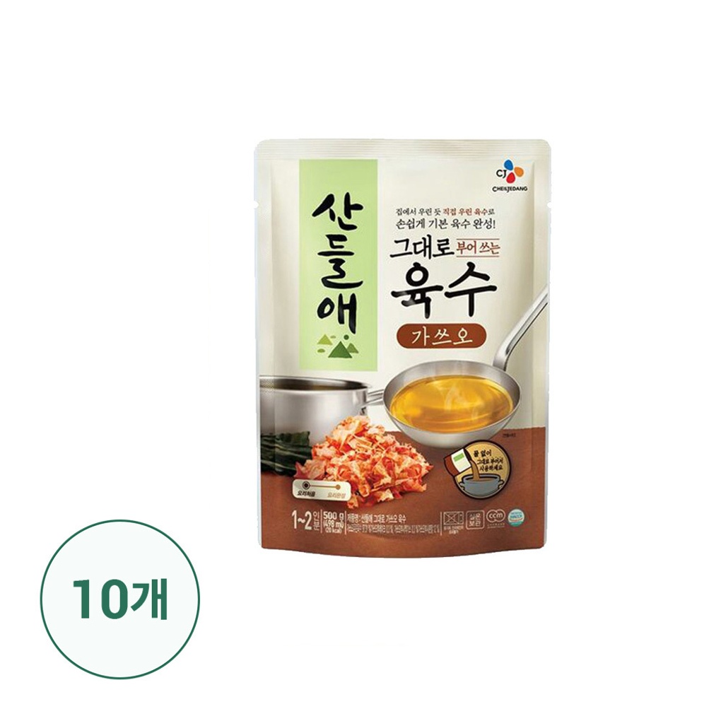[CJ제일제당] 산들애 그대로 가쓰오육수 500g x 10개- 이랜드몰