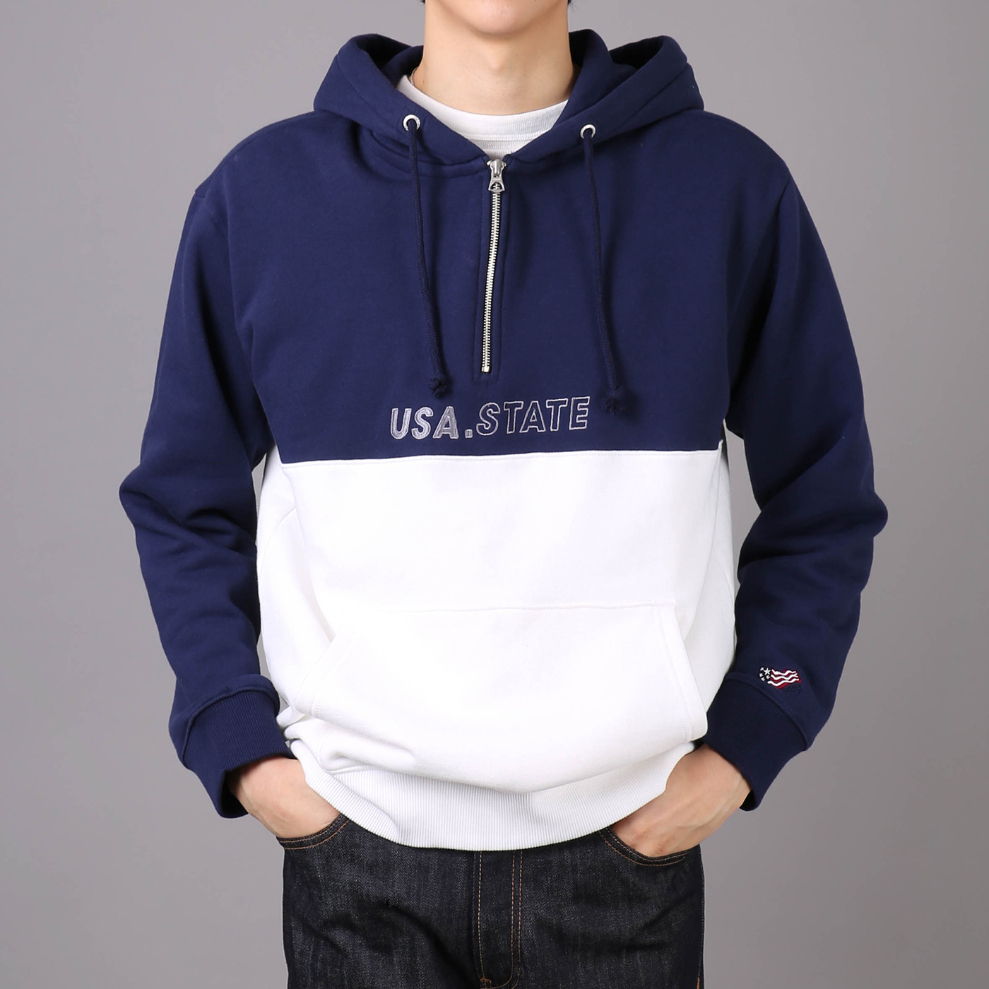 공용 칼 스테이트 아노락 맨투맨(WHMH72132C / ui cal state aoak mtm)- 이랜드몰