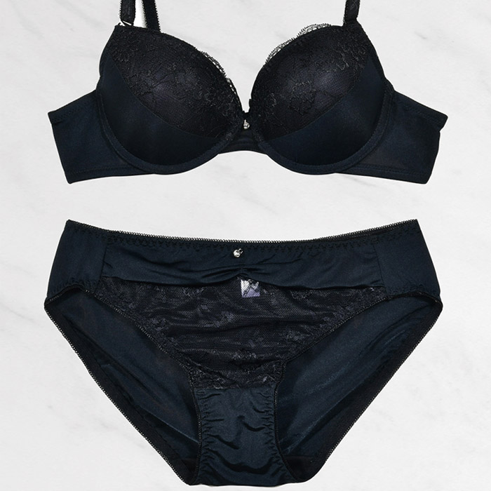 [S]-[나래]레이스 큐빅 와이어 B컵 브라팬티세트_2002-0078_SW- 이랜드몰