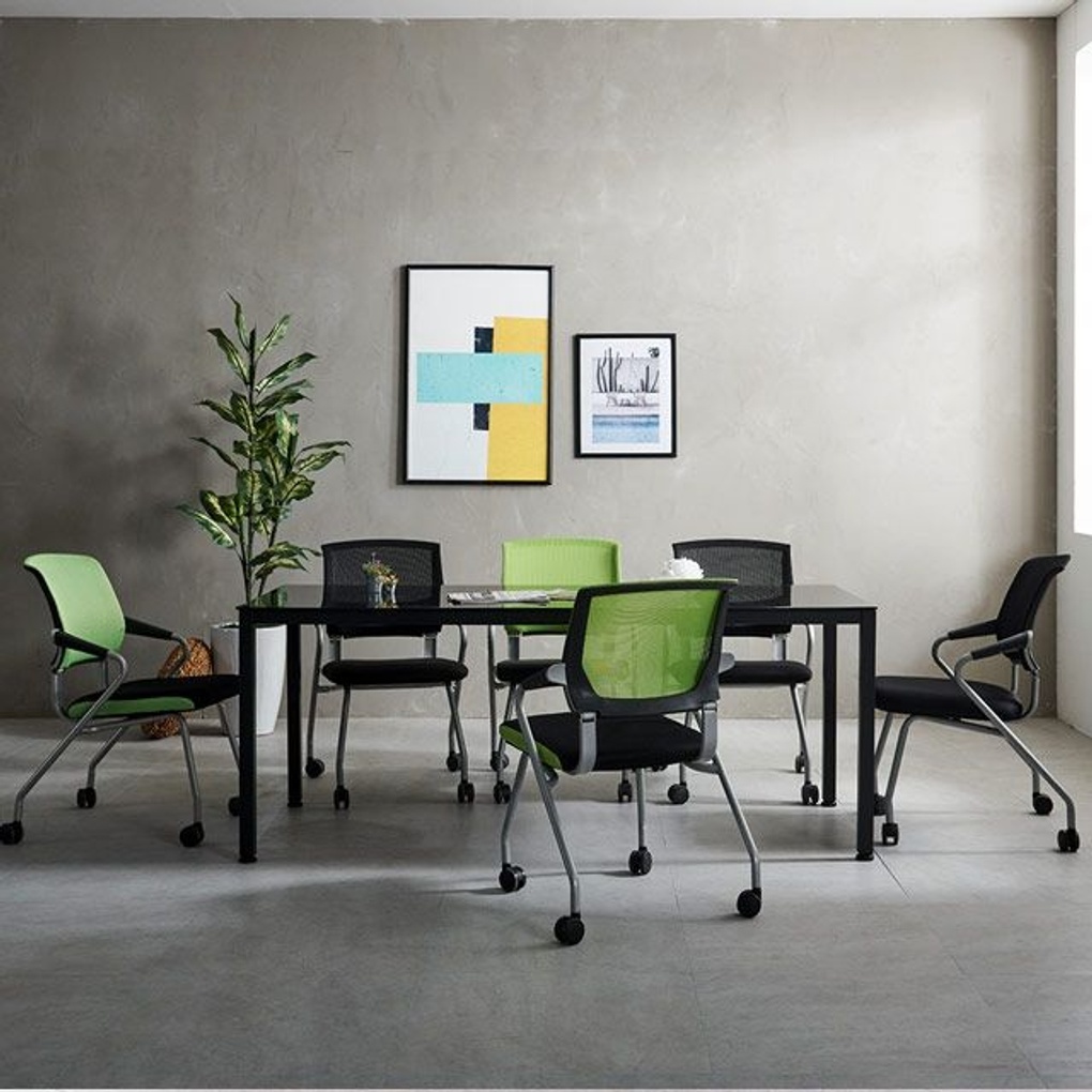 [1300k] T4 미팅테이블 세트 1800 포그니 6인용 회의탁자 사무실- 이랜드몰