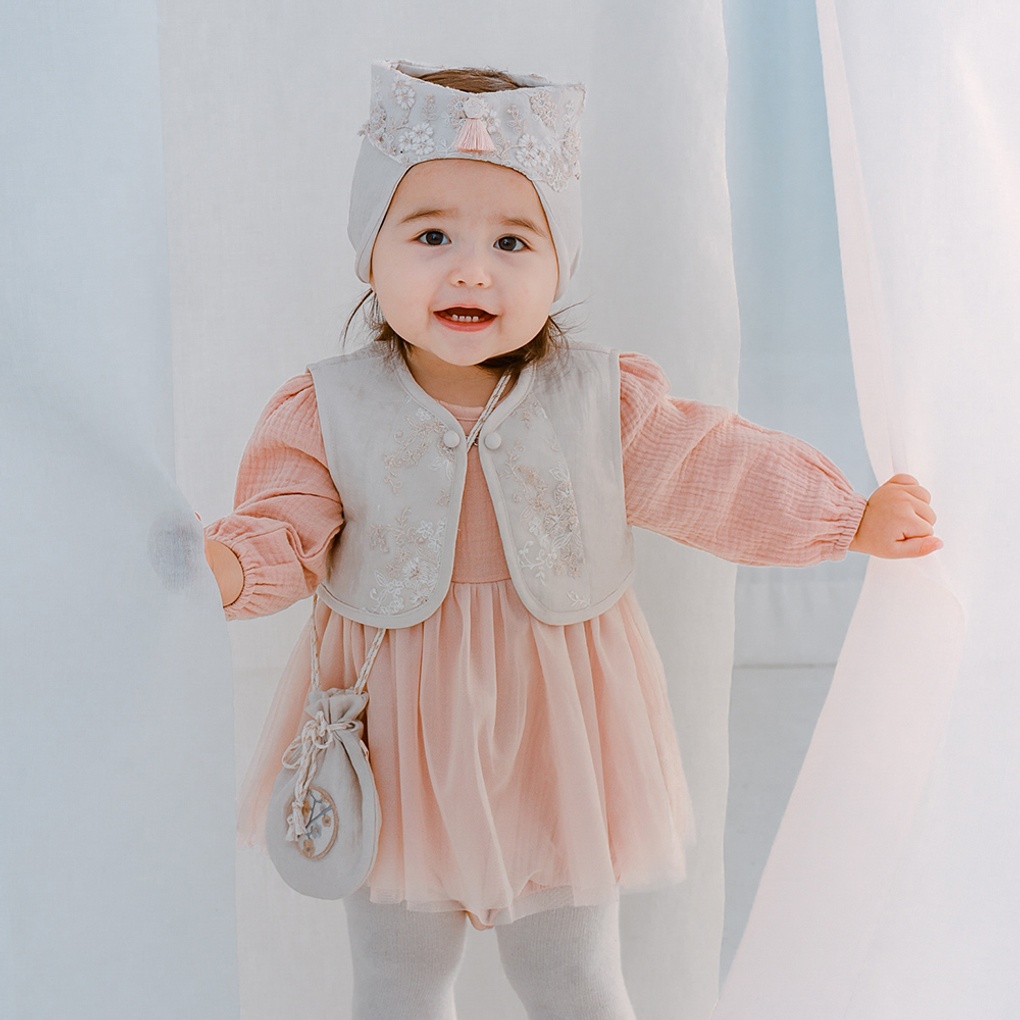 [size 80-100] 온새미로 바디슈트 여아 아기 한복세트- 이랜드몰